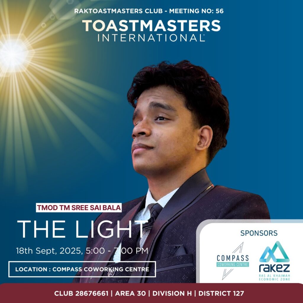 Find Your Light with RAK Toastmasters! - WOW-RAK